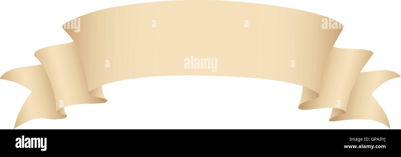 Illustration of Old Paper Banner isolated on a white background Stock ...