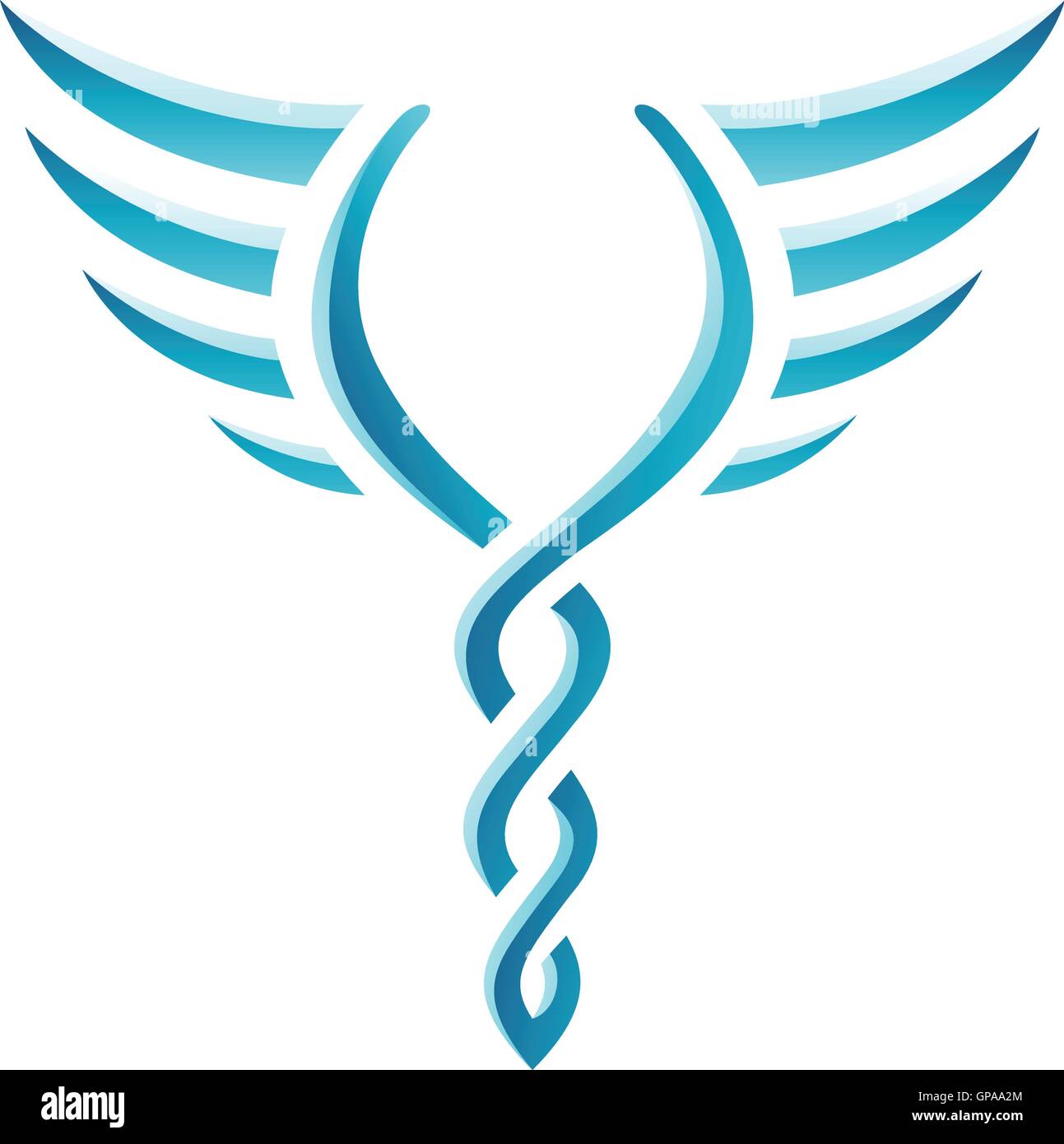 Illustration of Blue Bird Icon isolated on a white background Stock ...