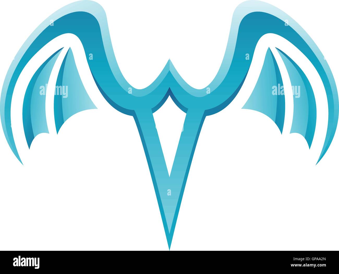 Illustration of Blue Bird Icon isolated on a white background Stock ...