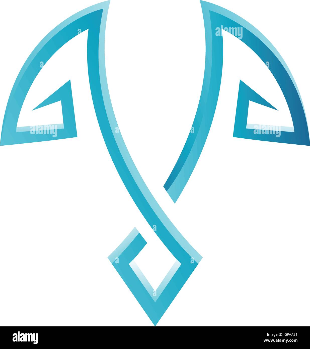 Illustration of Blue Bird Icon isolated on a white background Stock ...