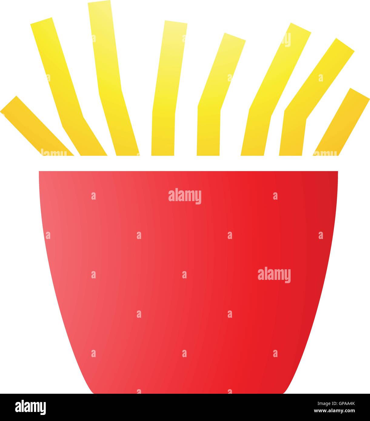 Illustration of French Fries Icons isolated on a white background Stock ...