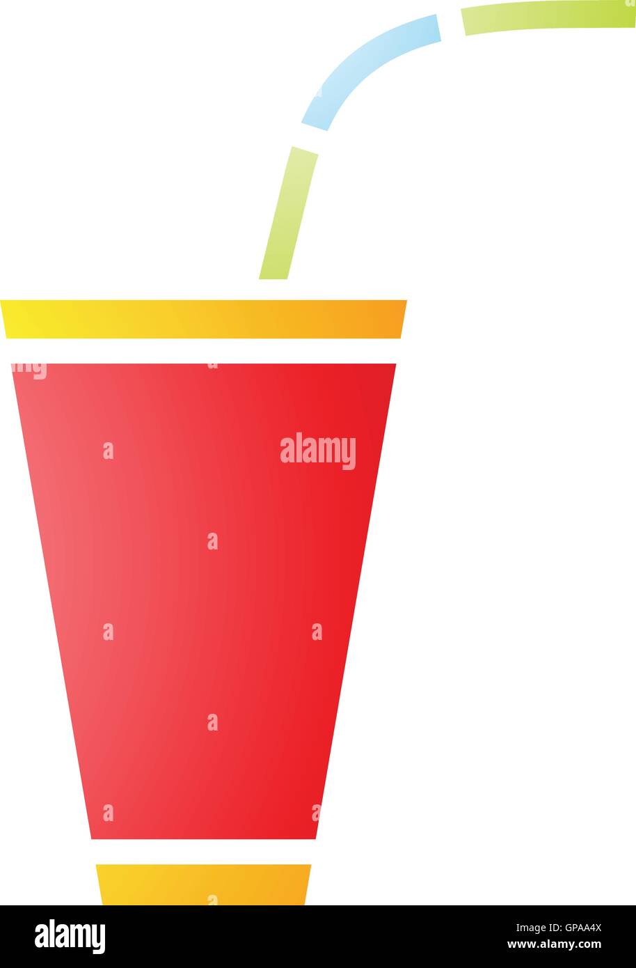 Illustration of Soft Fizzy Drink Icon isolated on a white background ...