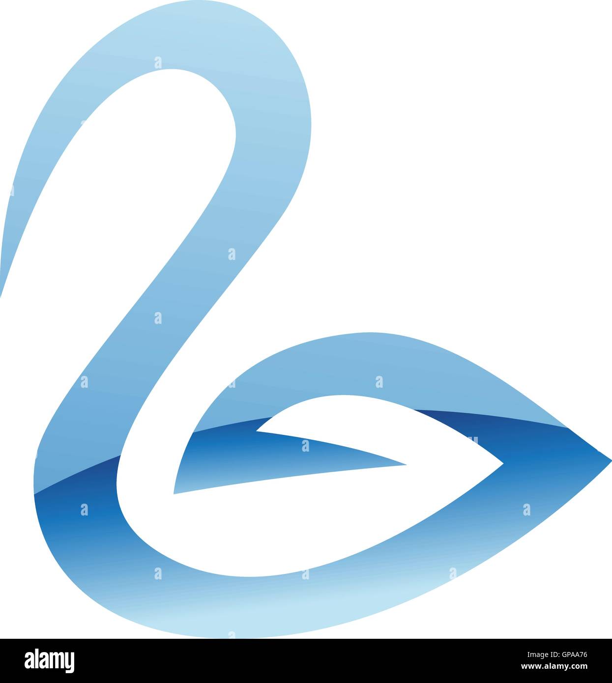 Illustration of Blue Bird Icon isolated on a white background Stock ...