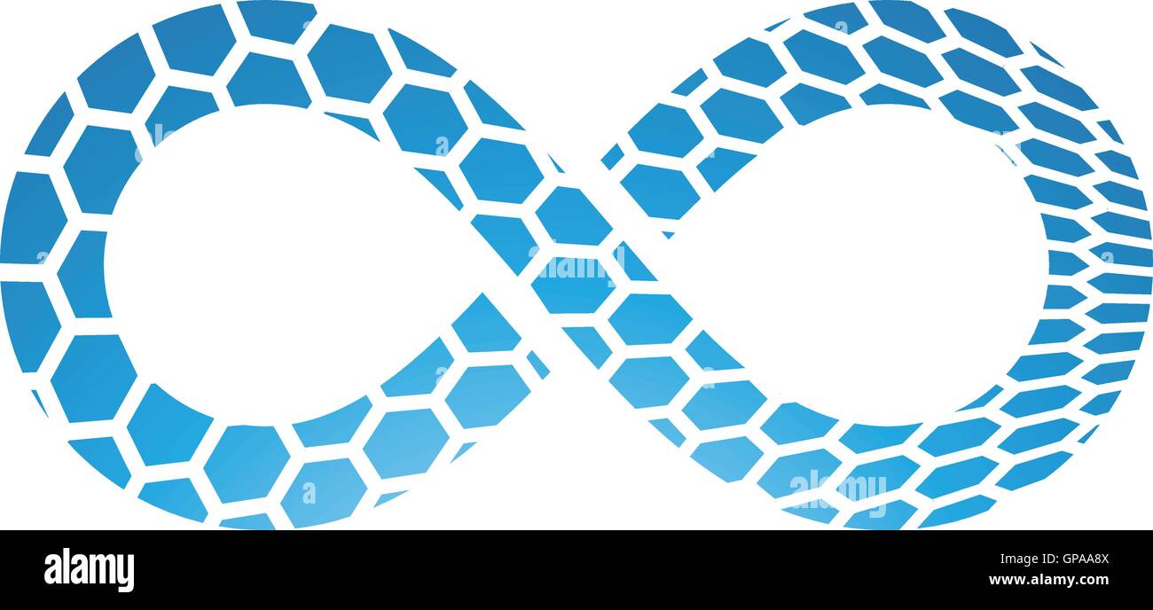 Illustration of Infinity Symbol Design isolated on a white background ...