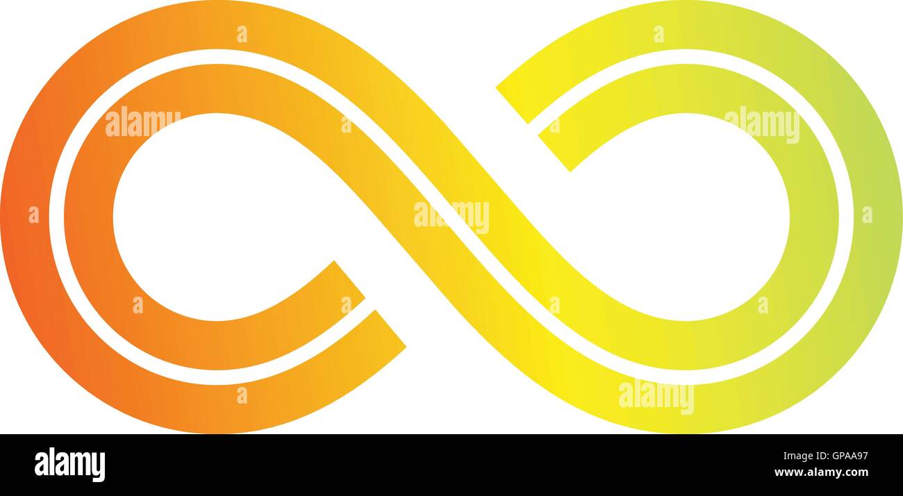 Illustration of Infinity Symbol Design isolated on a white background ...