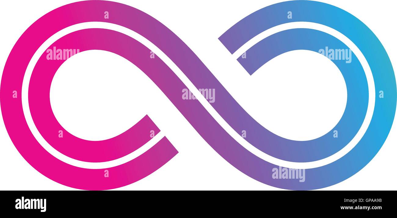 Illustration of Infinity Symbol Design isolated on a white background ...