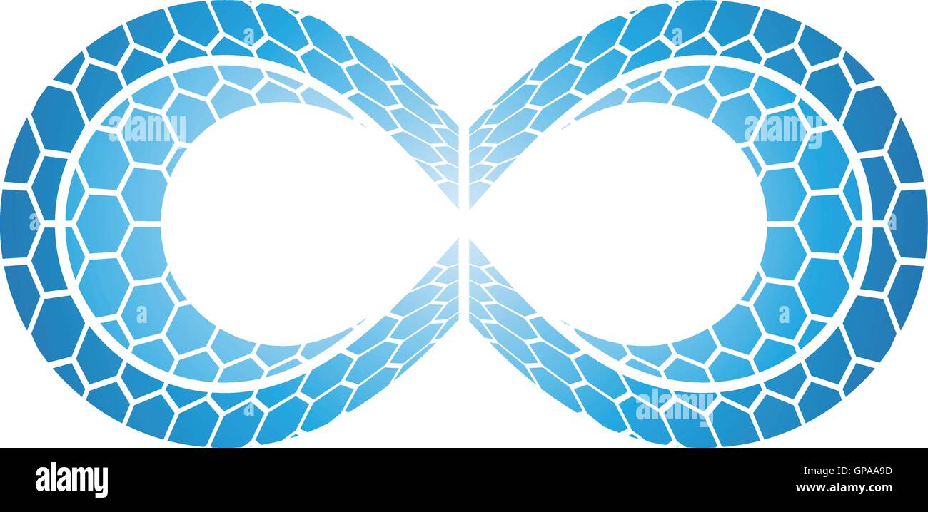 Illustration of Infinity Symbol Design isolated on a white background ...