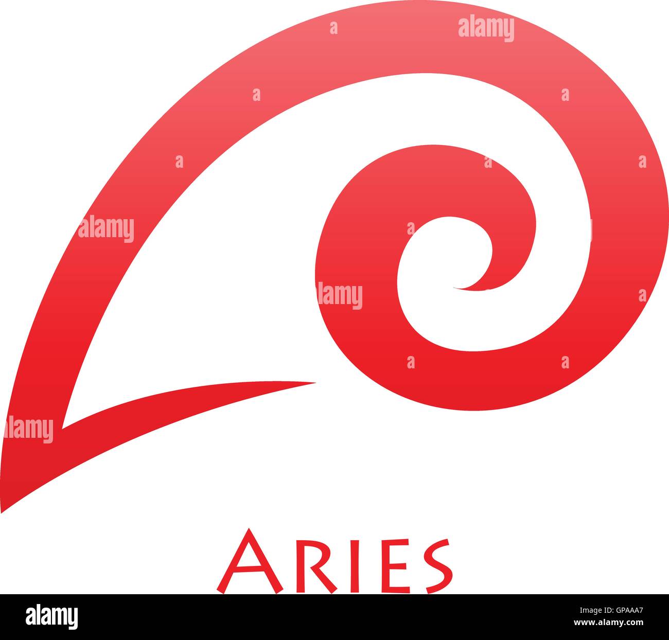 Illustration of Simplistic Lines Aries Zodiac Star Sign isolated on a ...