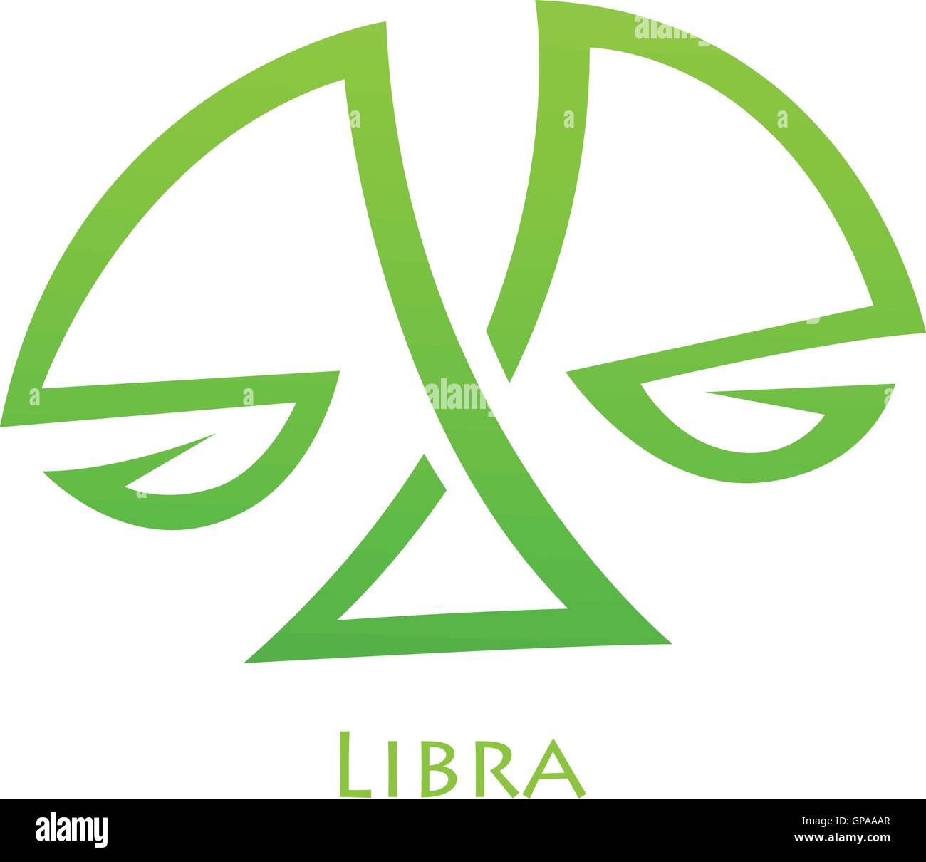 Illustration of Simplistic Lines Libra Zodiac Star Sign isolated on a ...