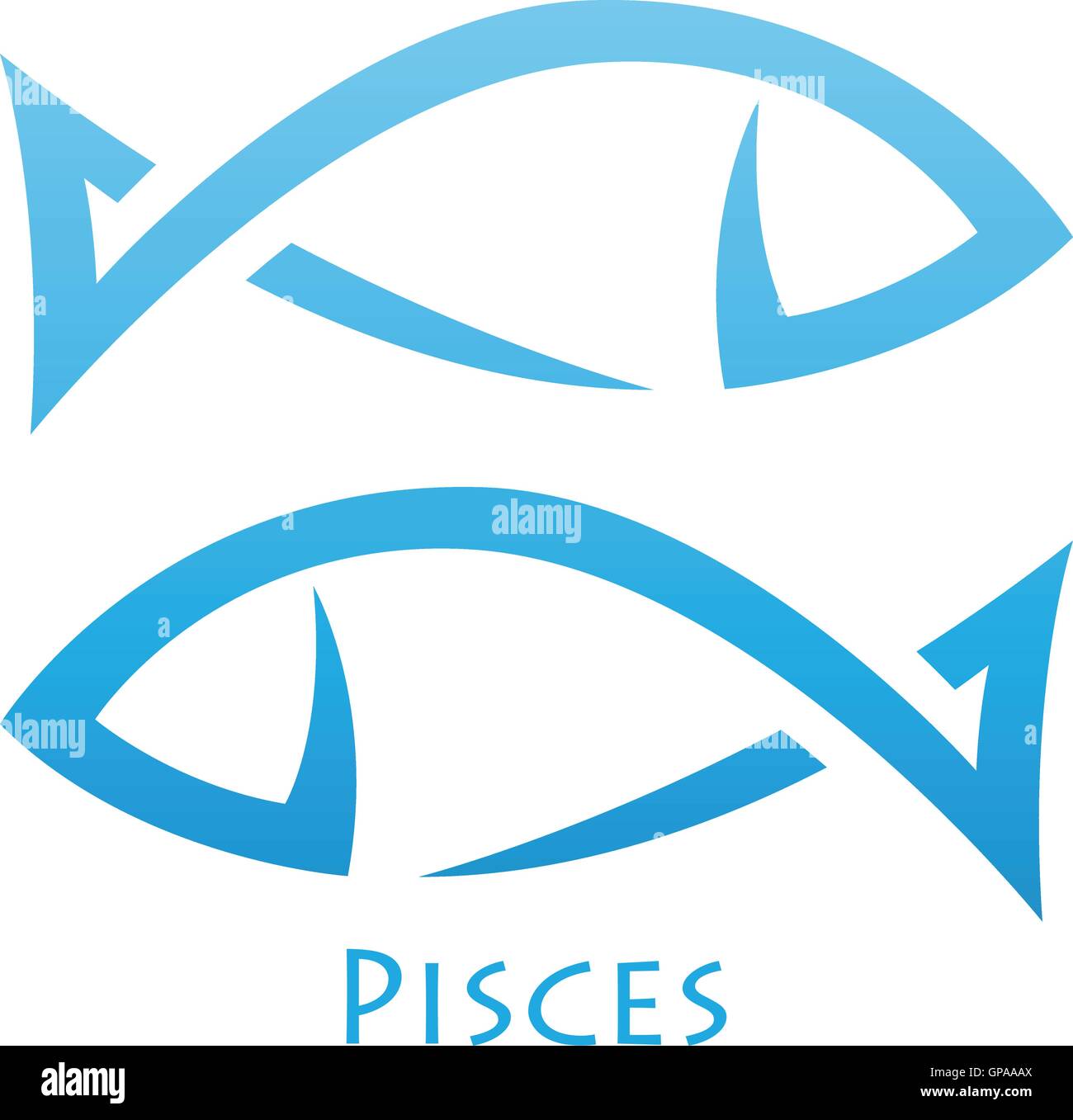 Illustration of Simplistic Lines Pisces Zodiac Star Sign isolated on a ...