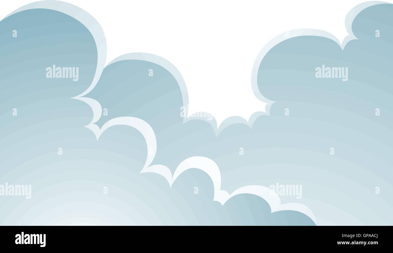 Illustration of Puffy Clouds Cartoon isolated on a white background ...