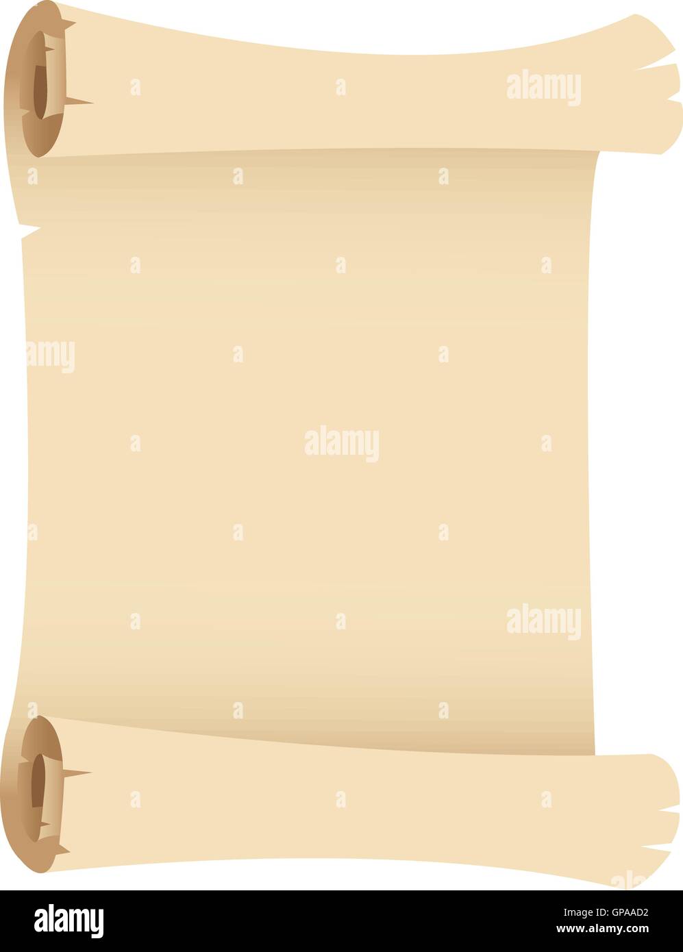 Illustration of Old Paper Banner isolated on a white background Stock ...