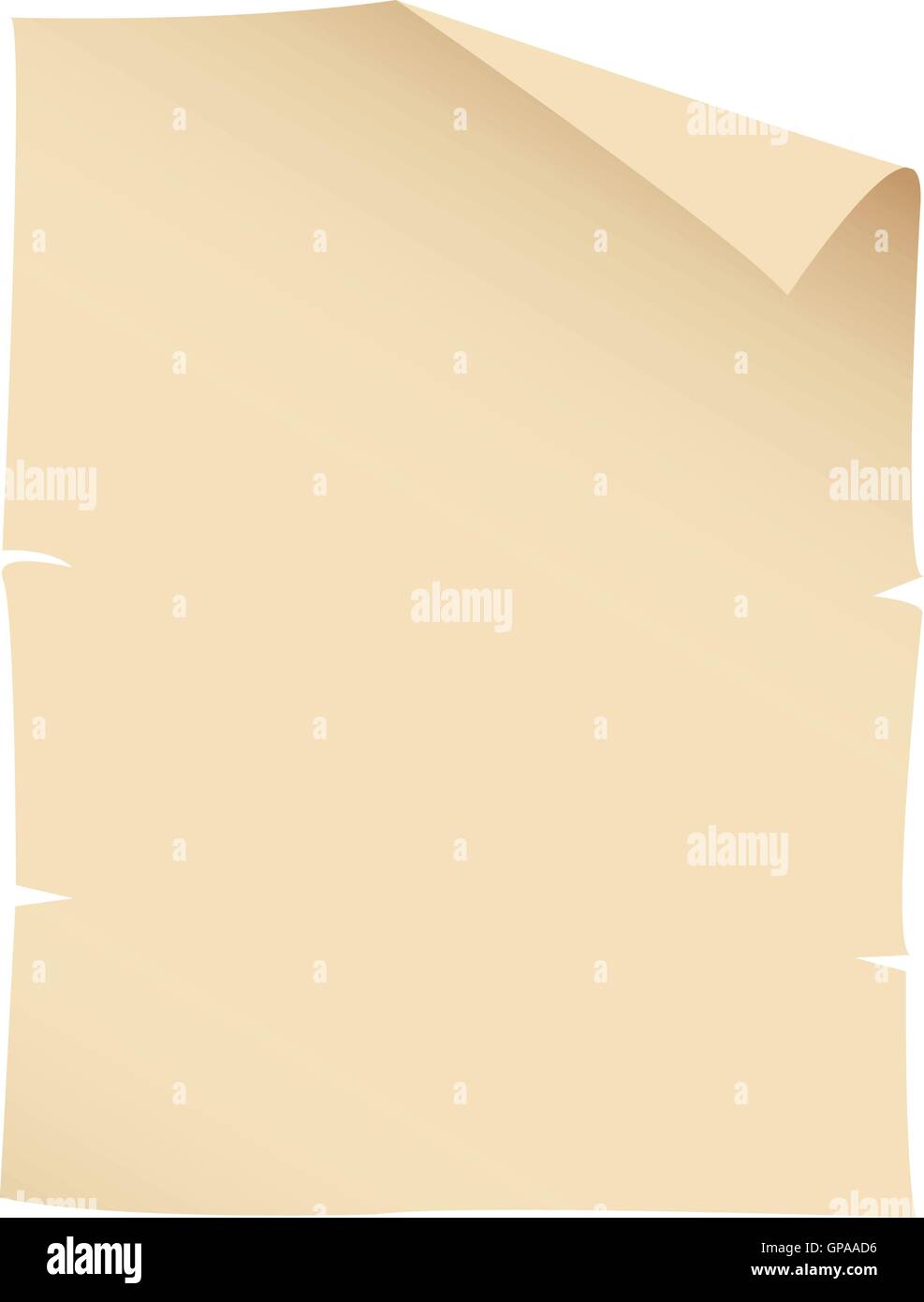 Illustration of Old Paper Banner isolated on a white background Stock ...
