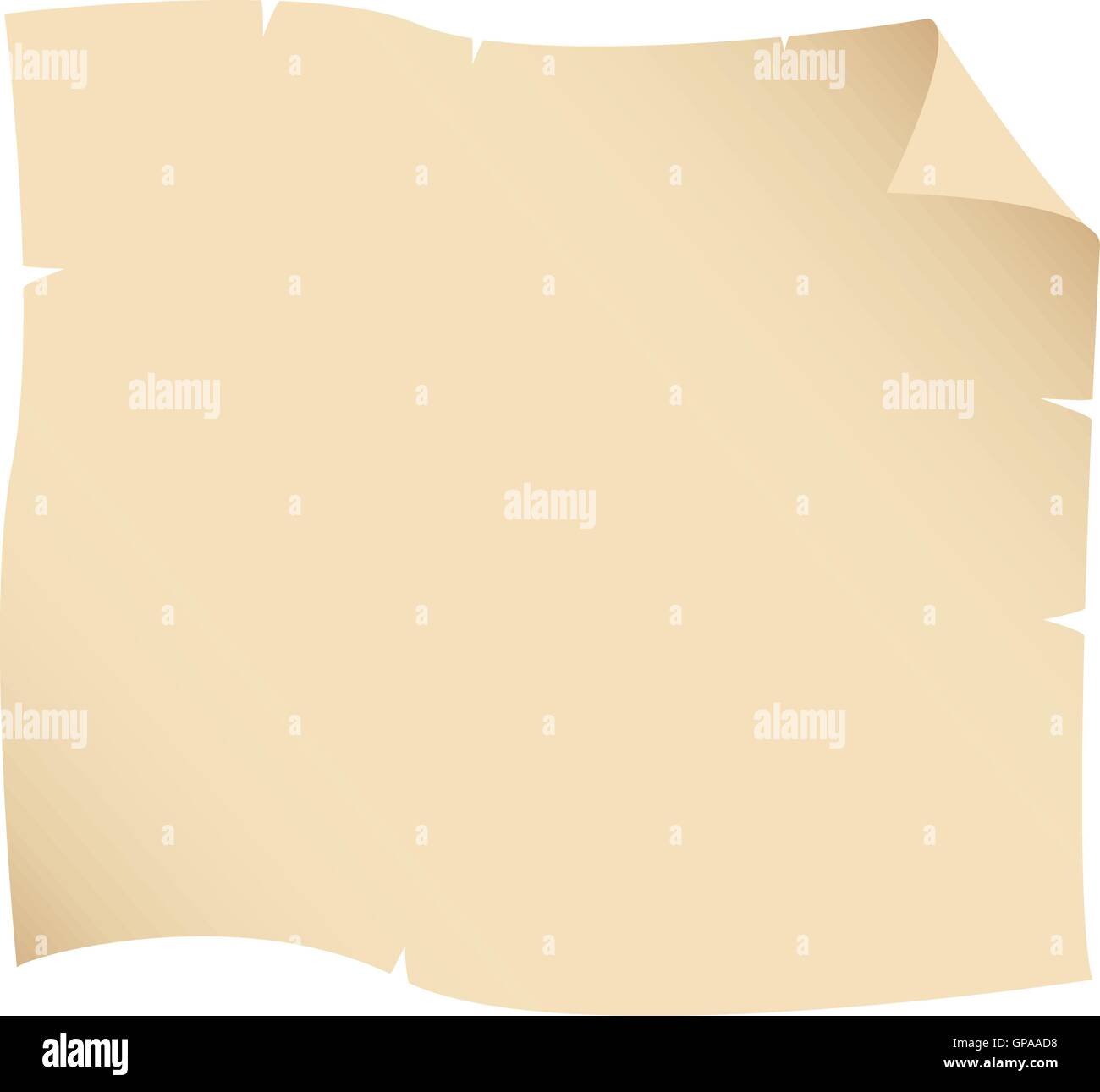 Illustration of Old Paper Banner isolated on a white background Stock ...