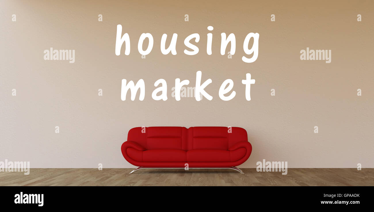 Housing Market Concept with Home Interior Art Stock Photo - Alamy