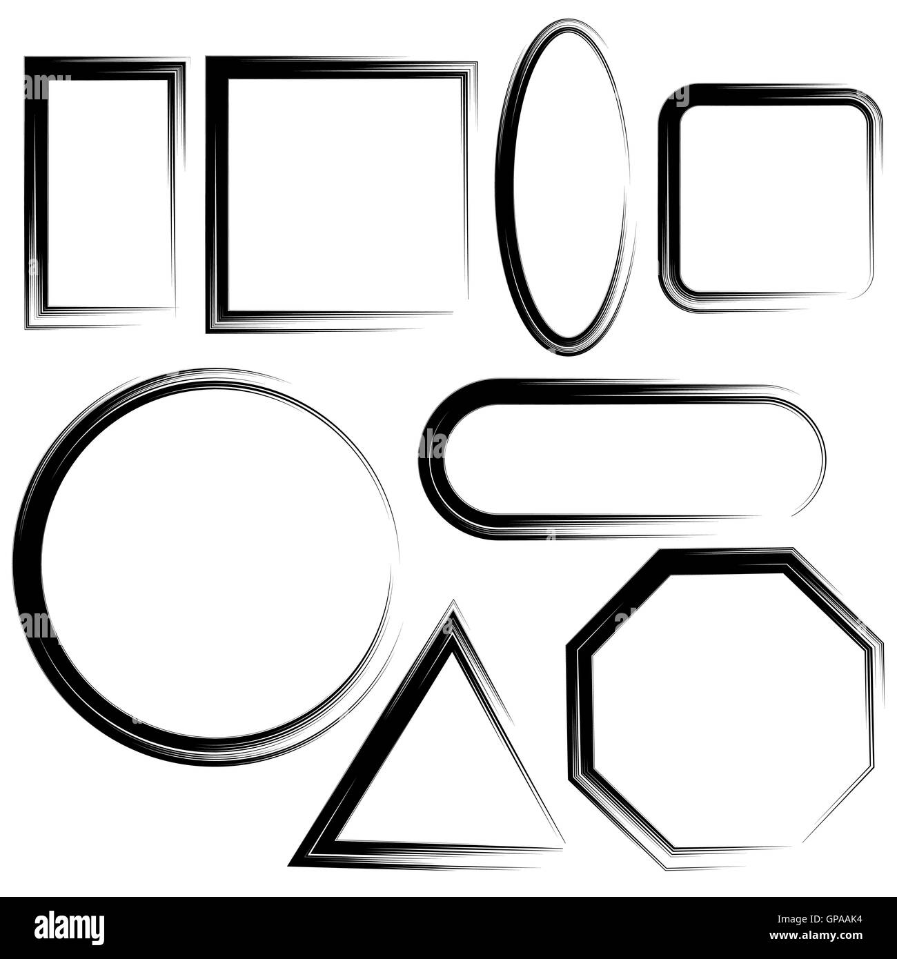Set of Different Grunge Frames Stock Vector Image & Art - Alamy