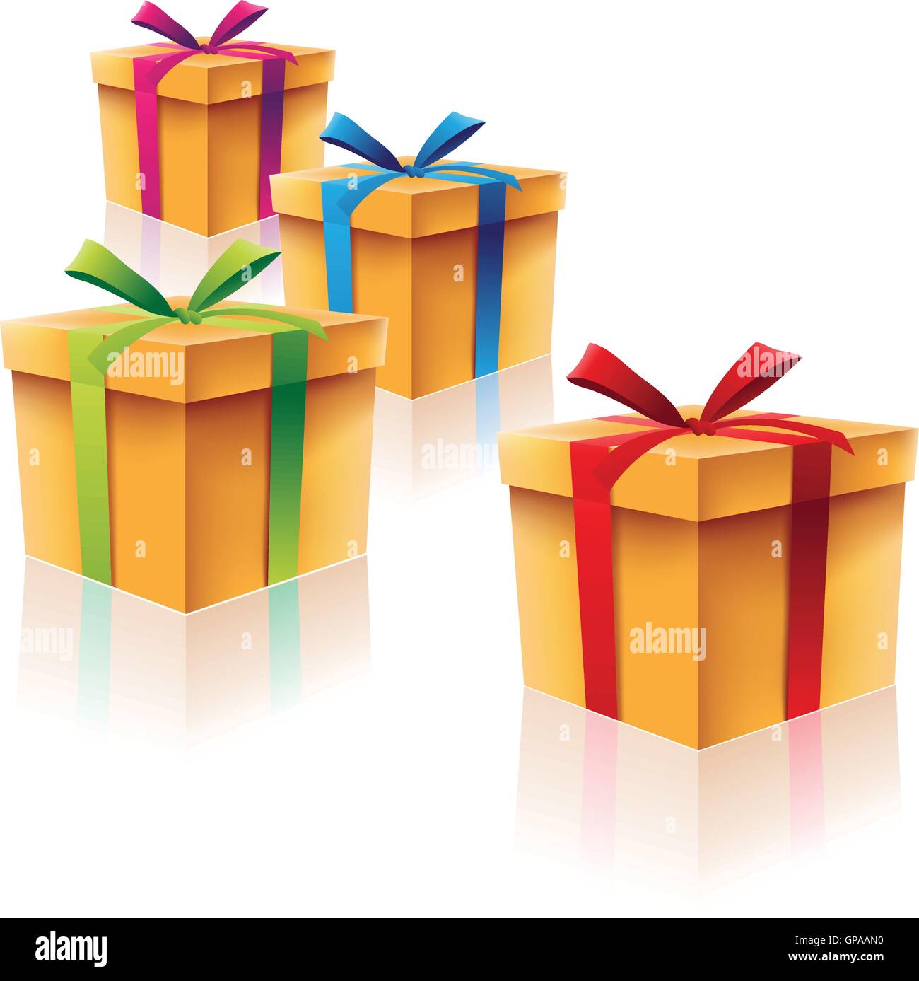 Illustration of Colorful Cardboard Gift Boxes Stock Vector Image & Art ...