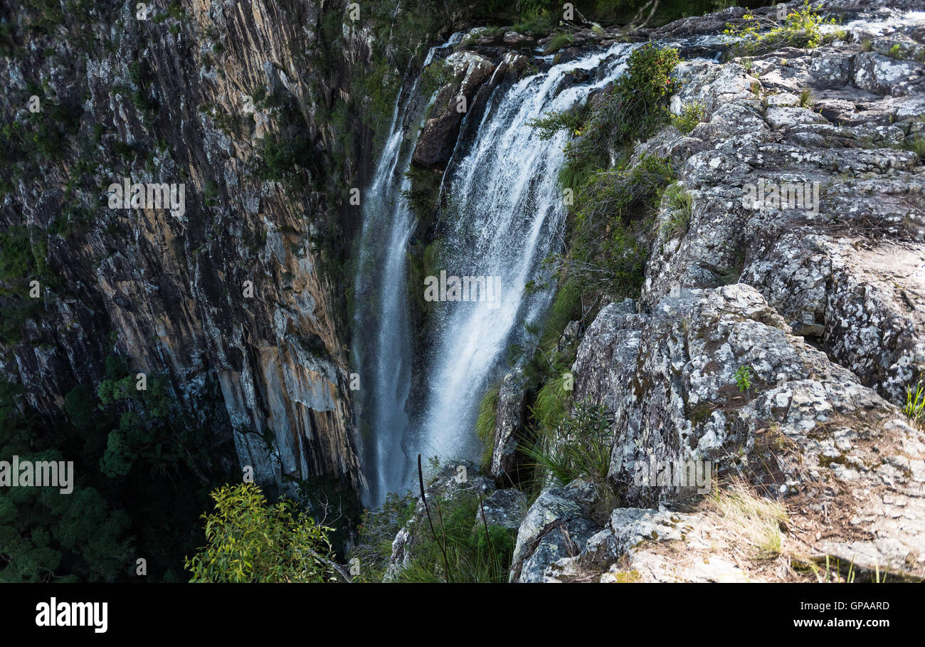 Looking down a waterfall in Nimbin, Australia Stock Photo - Alamy