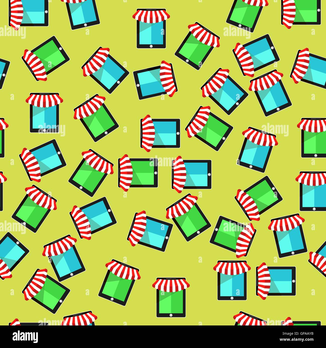 Mobile store seamless pattern hi-res stock photography and images - Alamy
