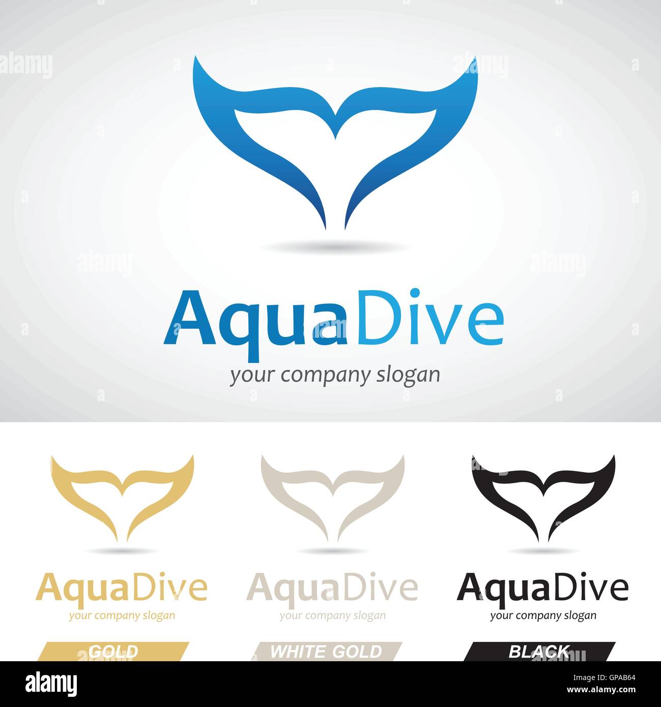 Blue Fish Tail Logo Icon Vector Illustration Stock Vector Image & Art ...