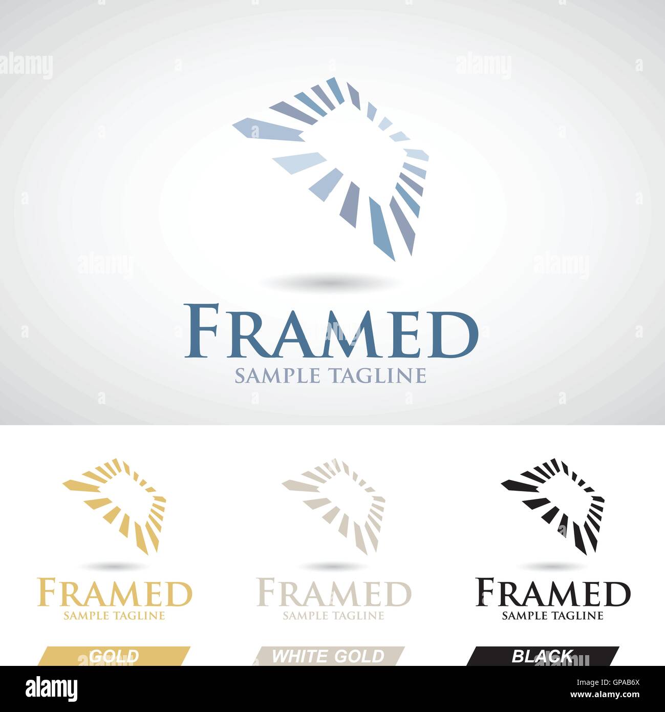 Square Frame Logo Icon in Various Colors Vector Illustration Stock ...