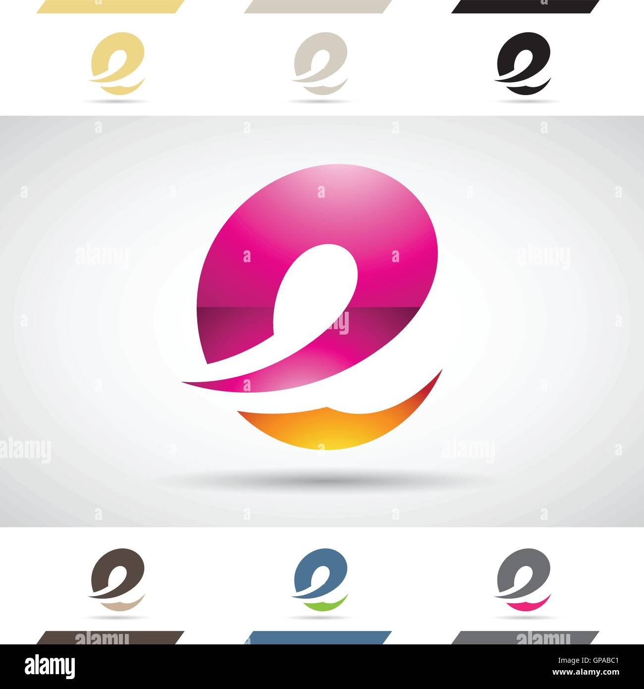 Design Concept of Colorful Stock Logos Icons and Shapes of Letter E ...