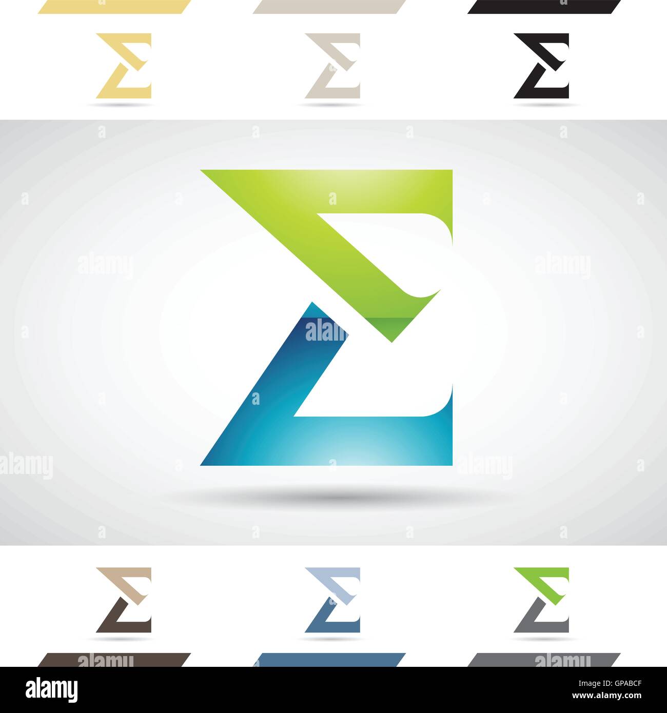 Design Concept of Colorful Stock Logos Icons and Shapes of Letter E ...