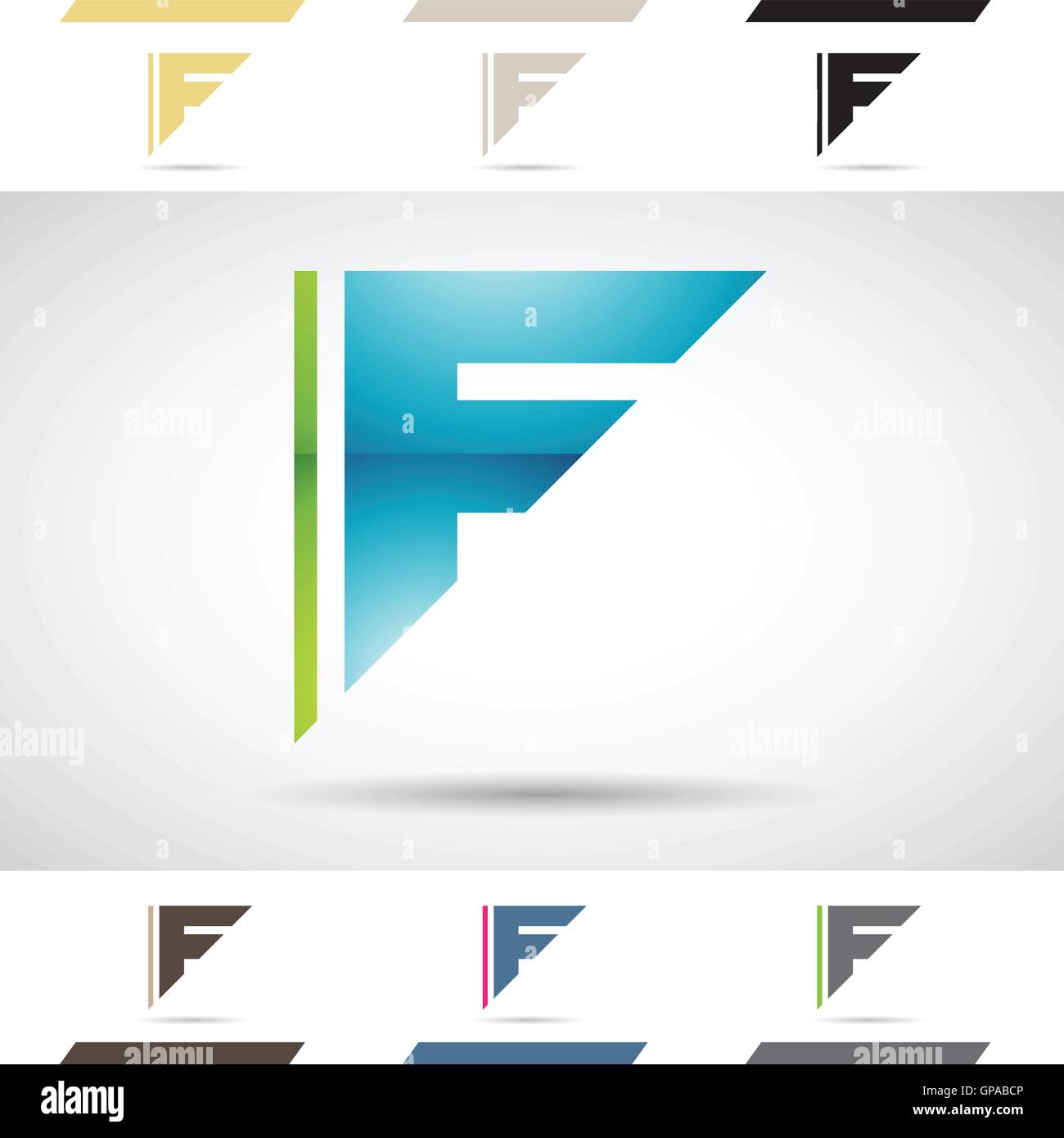 Design Concept of Colorful Stock Logos Icons and Shapes of Letter F ...