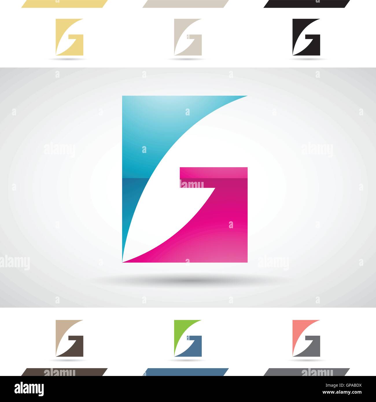 Design Concept of Colorful Stock Logos Icons and Shapes of Letter G ...