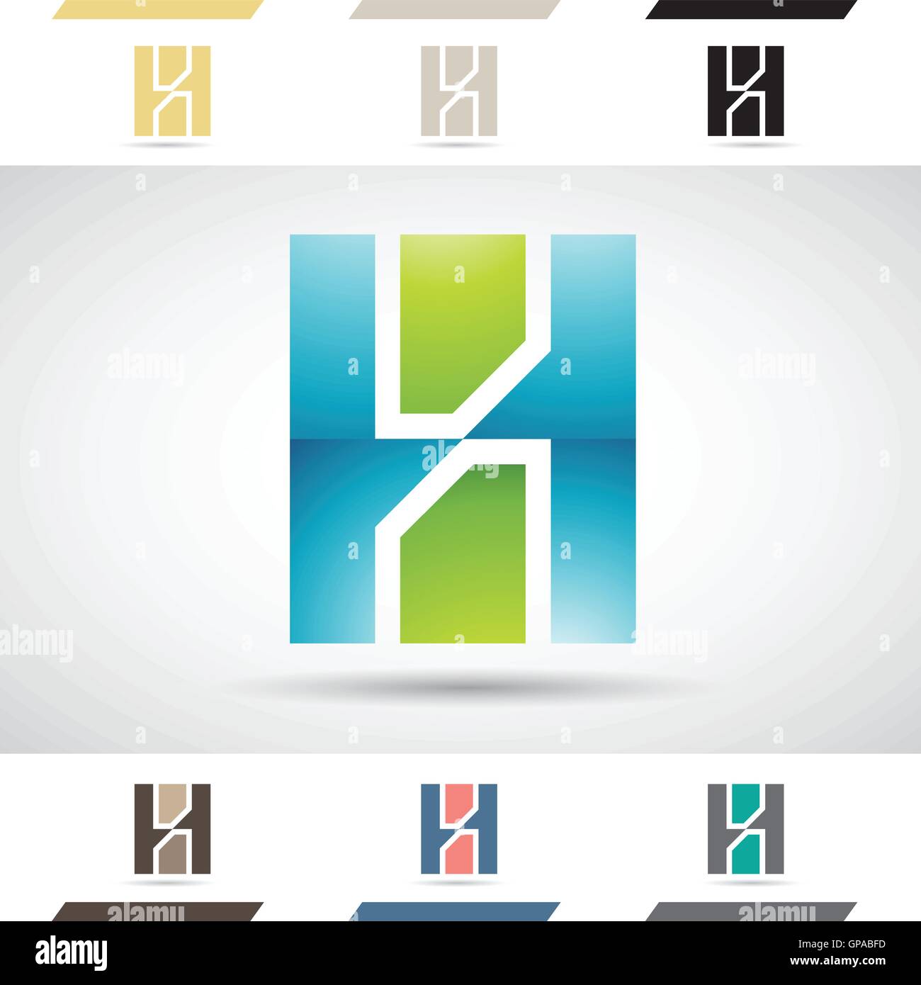 Design Concept of Colorful Stock Logos Icons and Shapes of Letter H ...