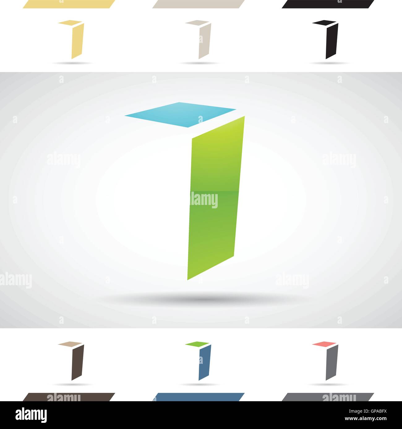 Design Concept of Colorful Stock Logos Icons and Shapes of Letter I ...