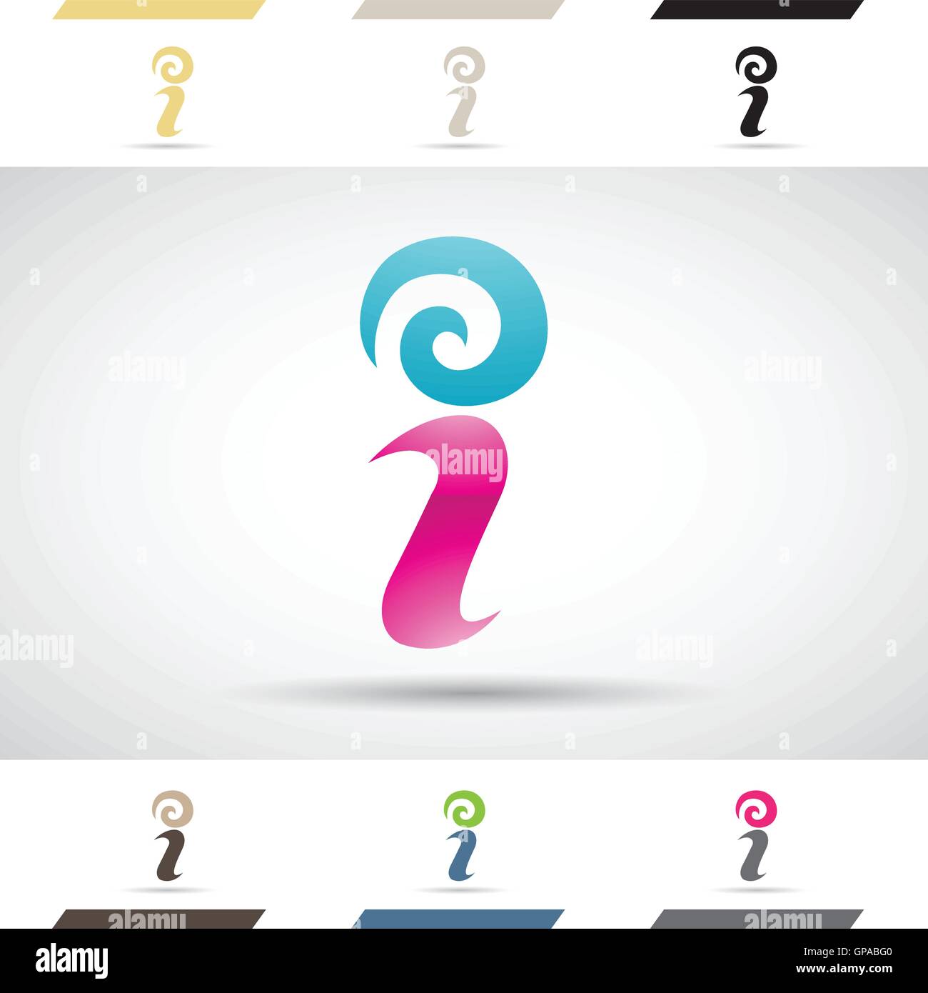 Design Concept of Colorful Stock Logos Icons and Shapes of Letter I ...
