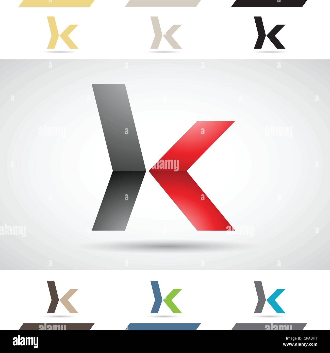 Design Concept of Colorful Stock Logos Icons and Shapes of Letter K ...