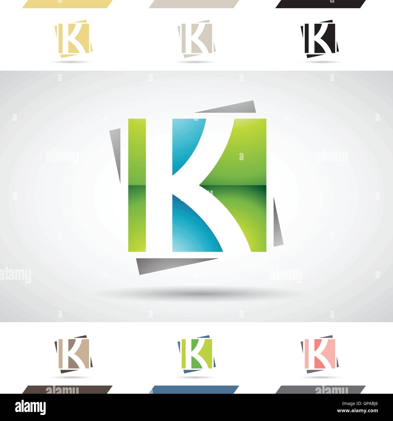 Design Concept of Colorful Stock Logos Icons and Shapes of Letter K ...