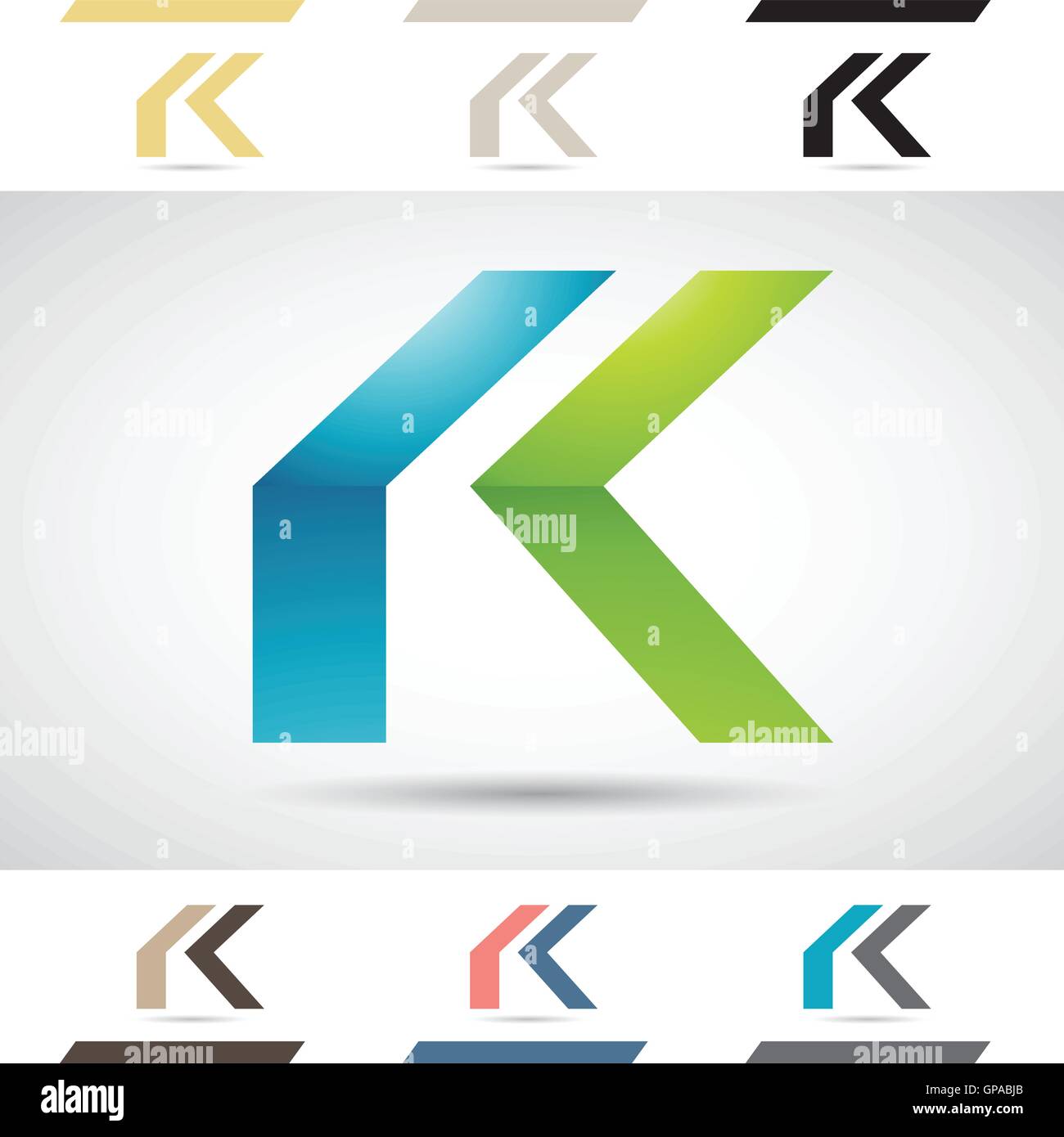Design Concept of Colorful Stock Logos Icons and Shapes of Letter K ...