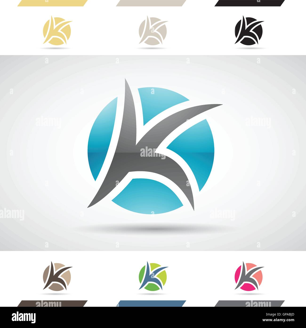 Design Concept of Colorful Stock Logos Icons and Shapes of Letter K ...