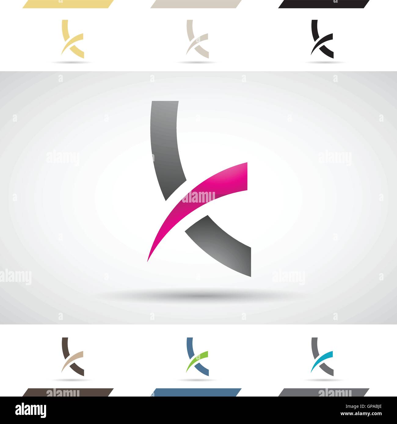 Design Concept of Colorful Stock Logos Icons and Shapes of Letter K ...