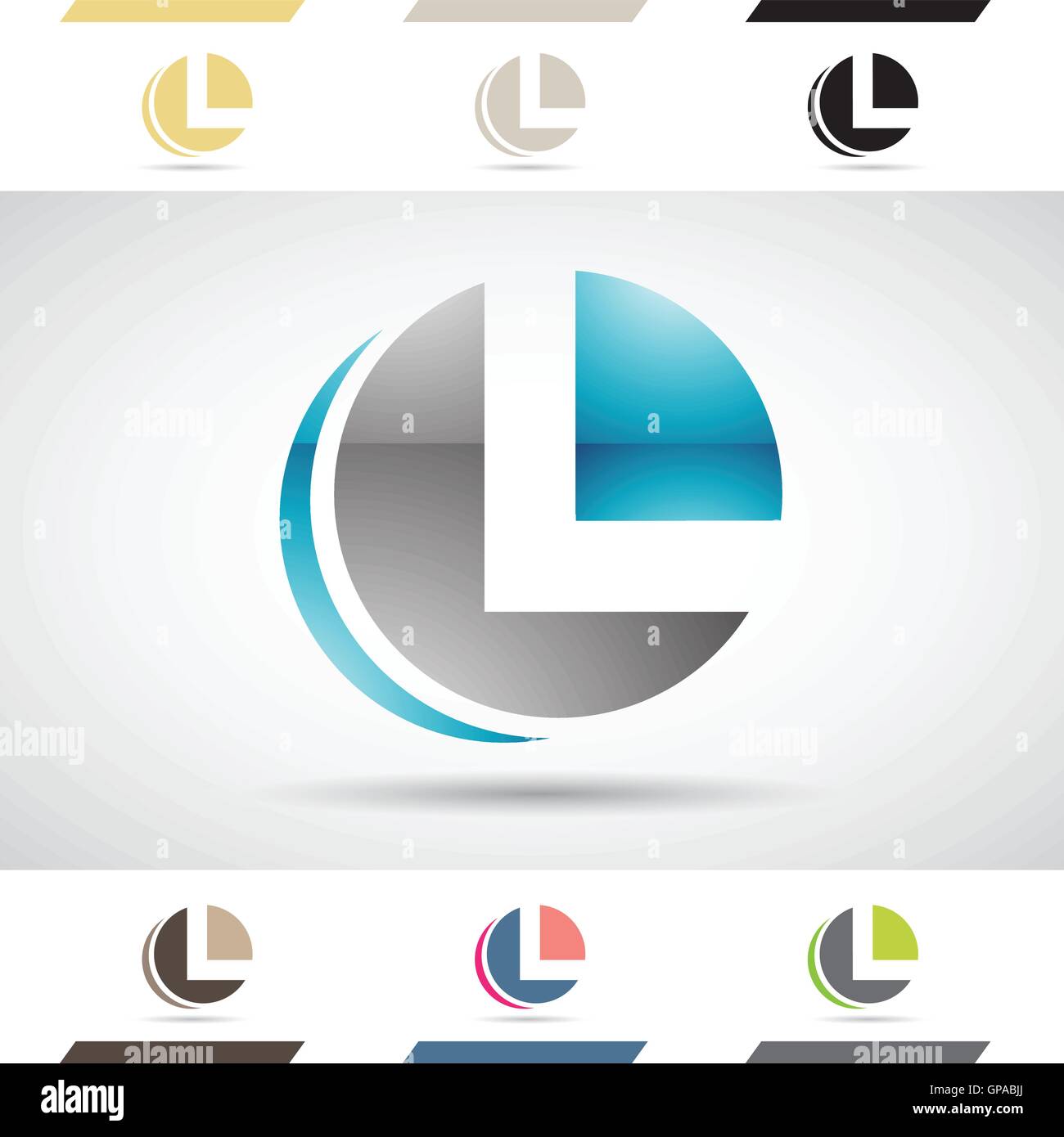 Design Concept of Colorful Stock Logos Icons and Shapes of Letter L ...