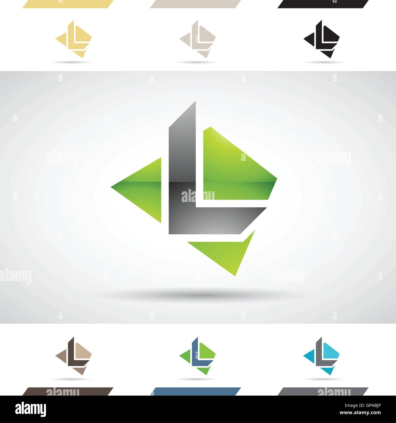Design Concept of Colorful Stock Logos Icons and Shapes of Letter L ...