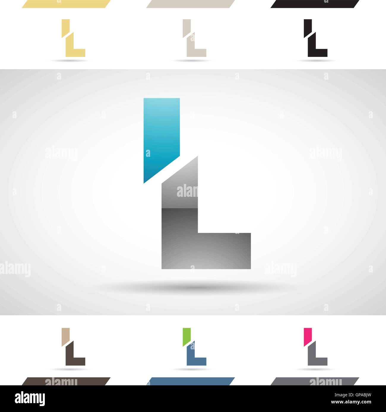 Design Concept of Colorful Stock Logos Icons and Shapes of Letter L ...