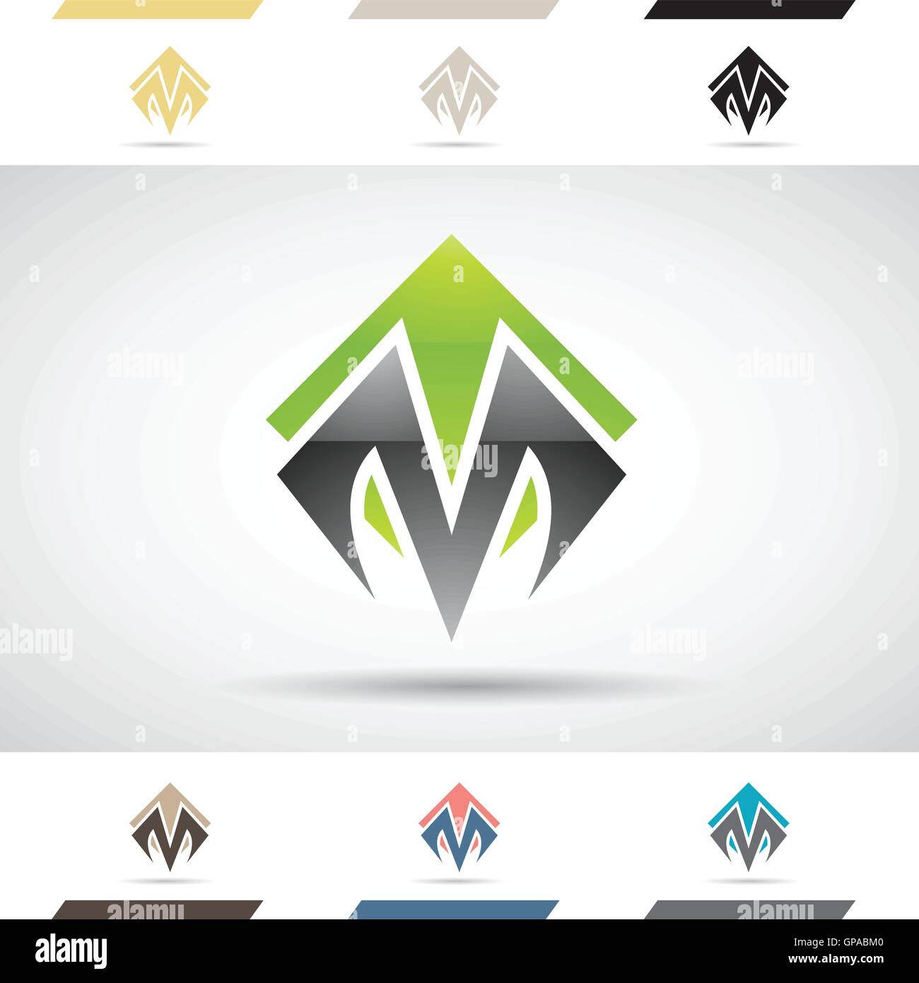 Design Concept of Colorful Stock Logos Icons and Shapes of Letter M ...