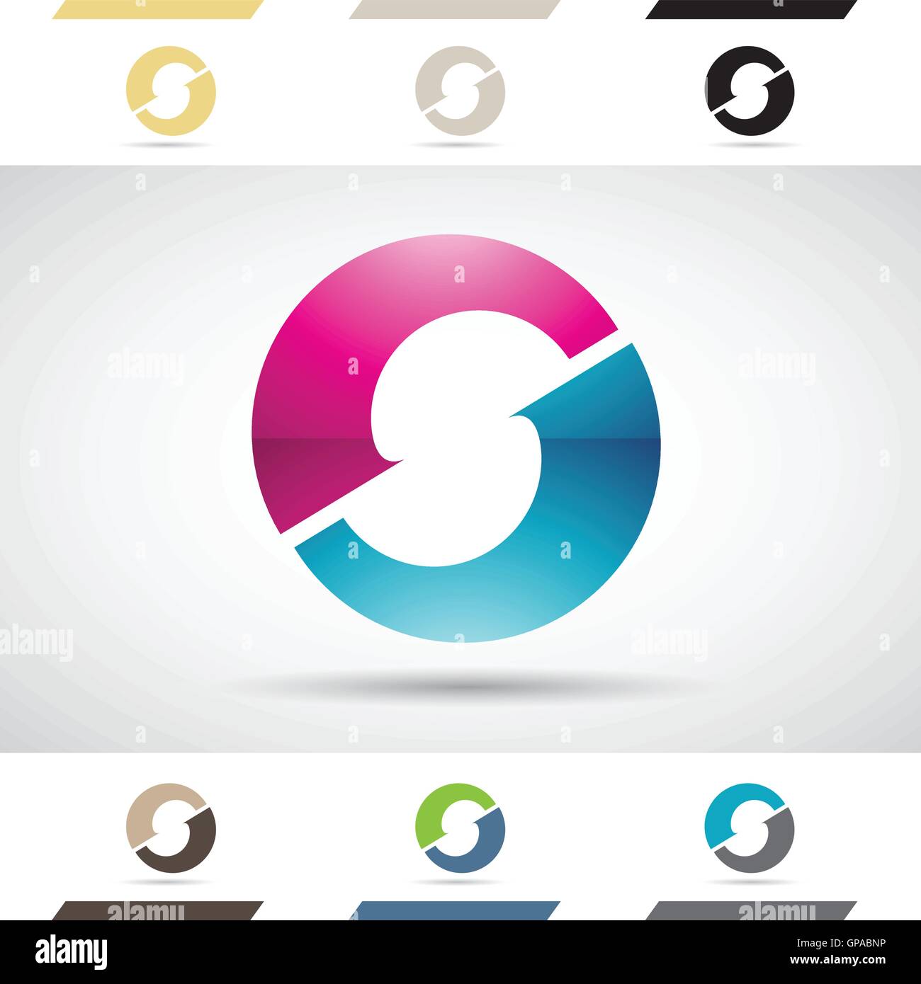 Design Concept of Colorful Stock Logos Icons and Shapes of Letter O ...