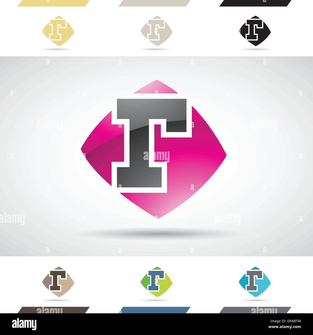 Design Concept of Colorful Stock Logos Icons and Shapes of Letter R ...