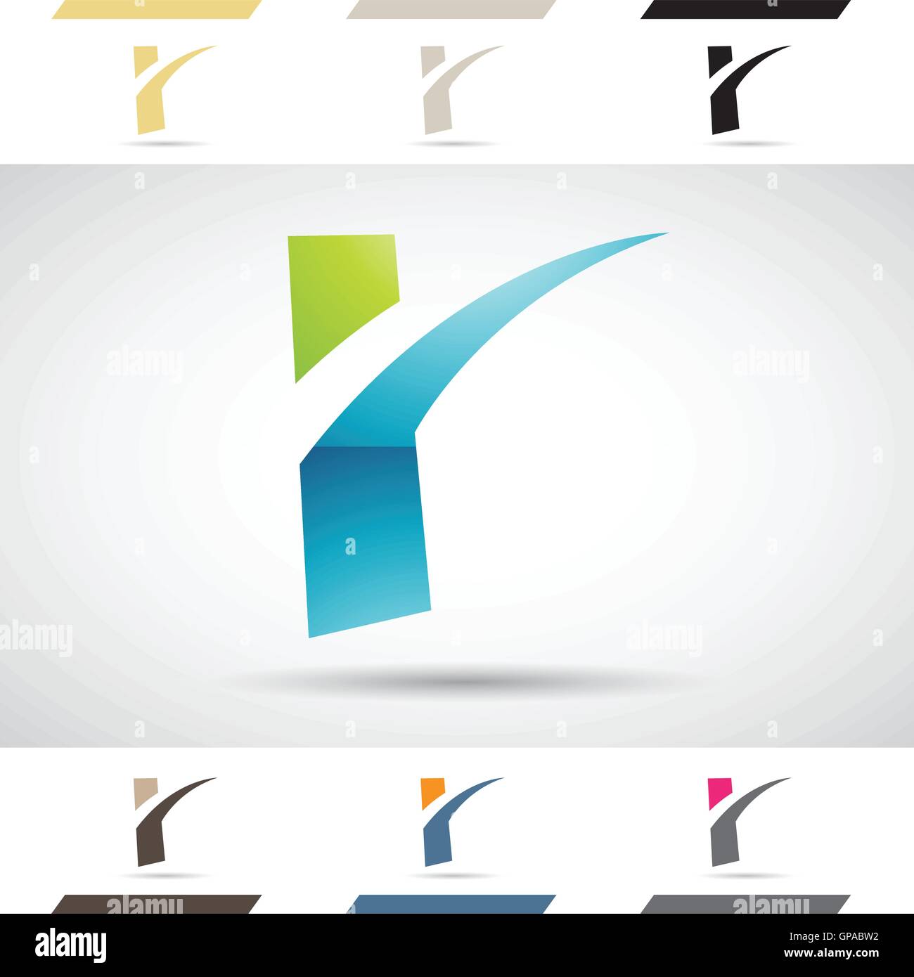 Design Concept of Colorful Stock Logos Icons and Shapes of Letter R ...