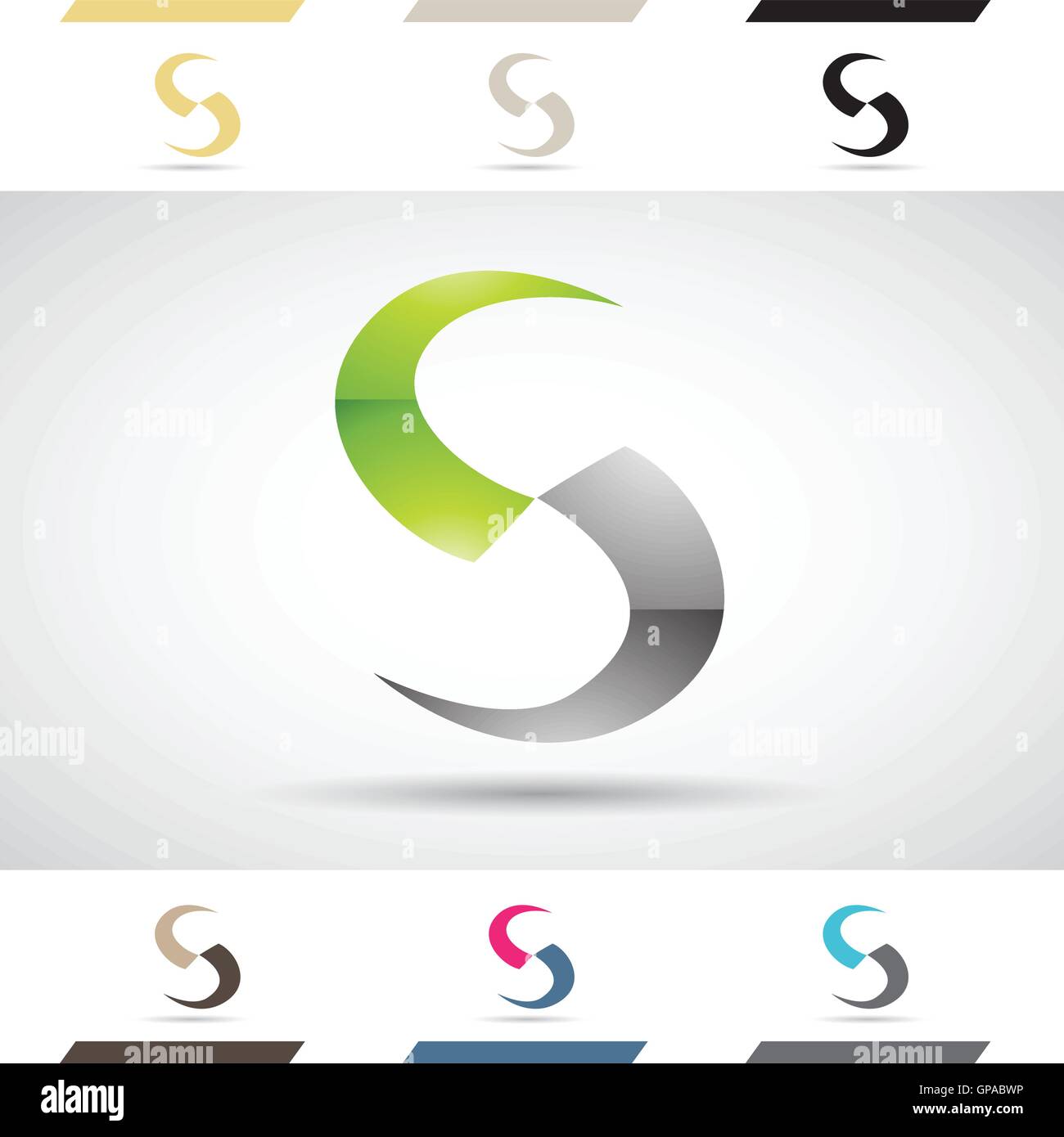 Design Concept of Colorful Stock Logos Icons and Shapes of Letter S ...