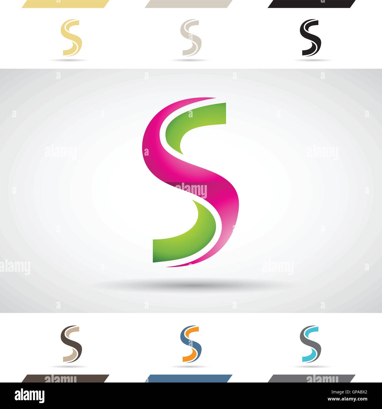 Design Concept of Colorful Stock Logos Icons and Shapes of Letter S ...