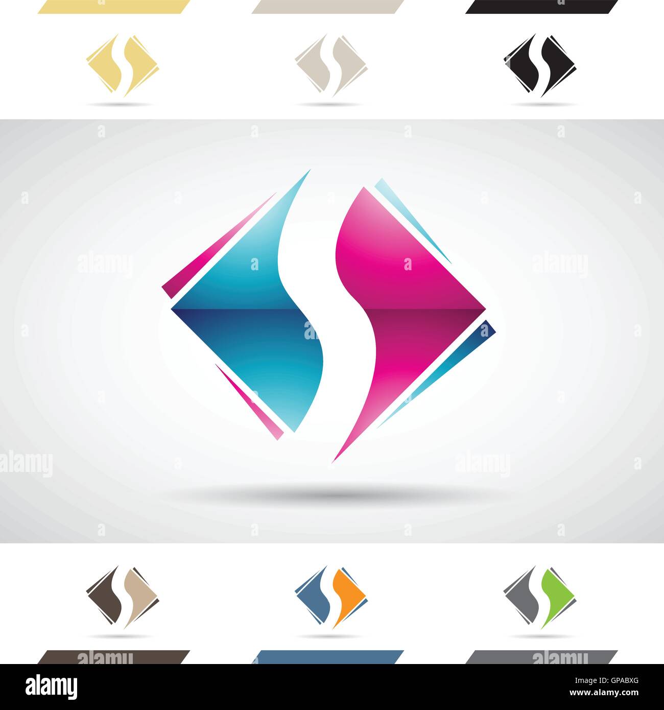 Design Concept of Colorful Stock Logos Icons and Shapes of Letter S ...