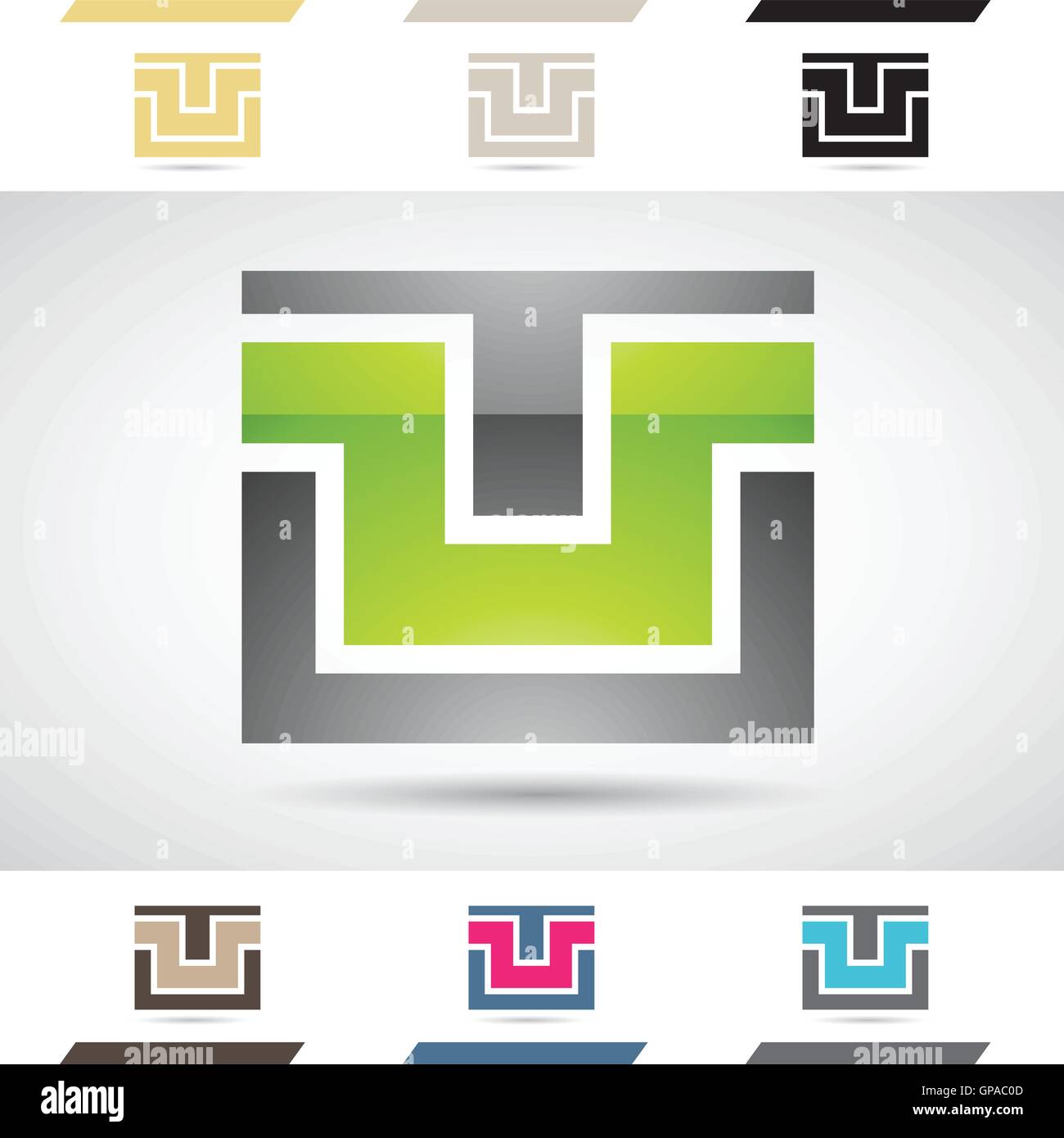Design Concept of Colorful Stock Logos Icons and Shapes of Letter U ...
