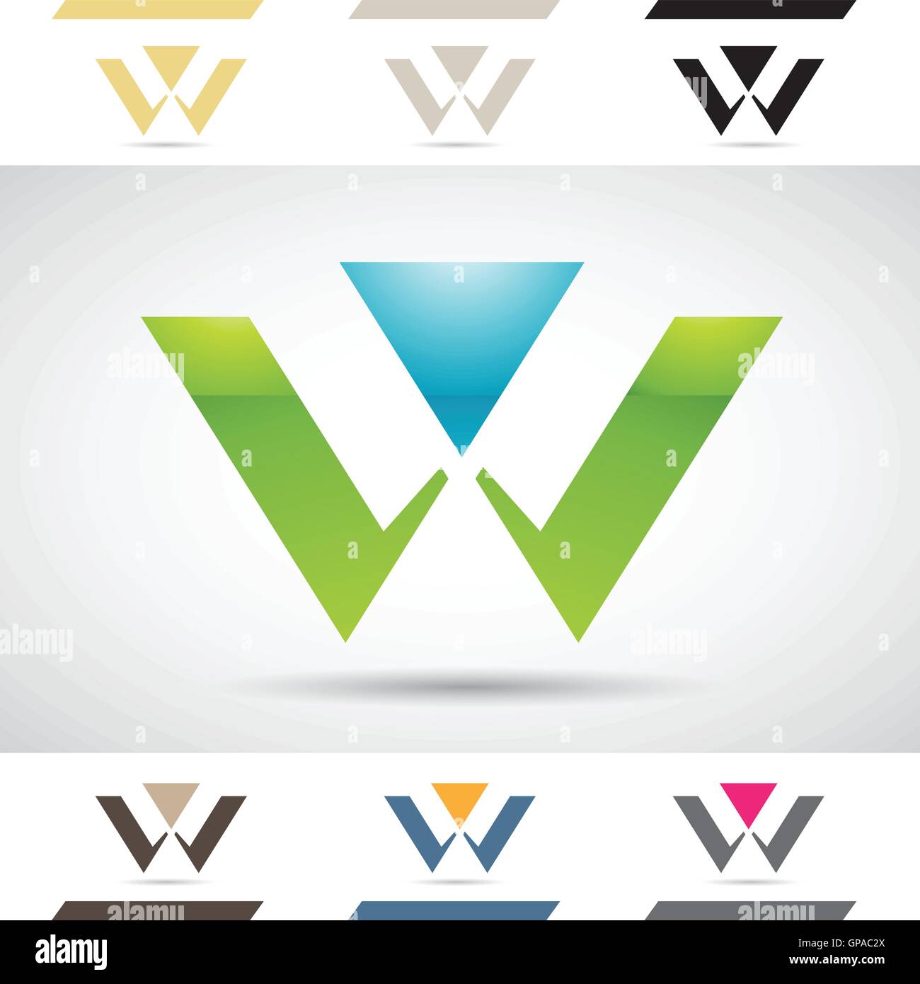 Design Concept of Colorful Stock Logos Icons and Shapes of Letter W ...
