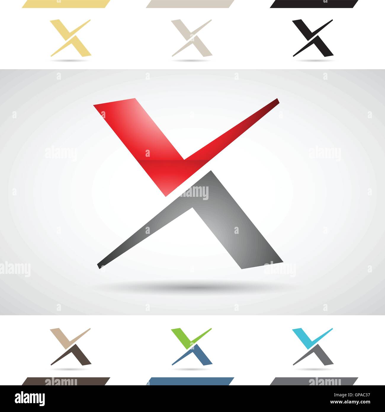 Design Concept of Colorful Stock Logos Icons and Shapes of Letter X ...